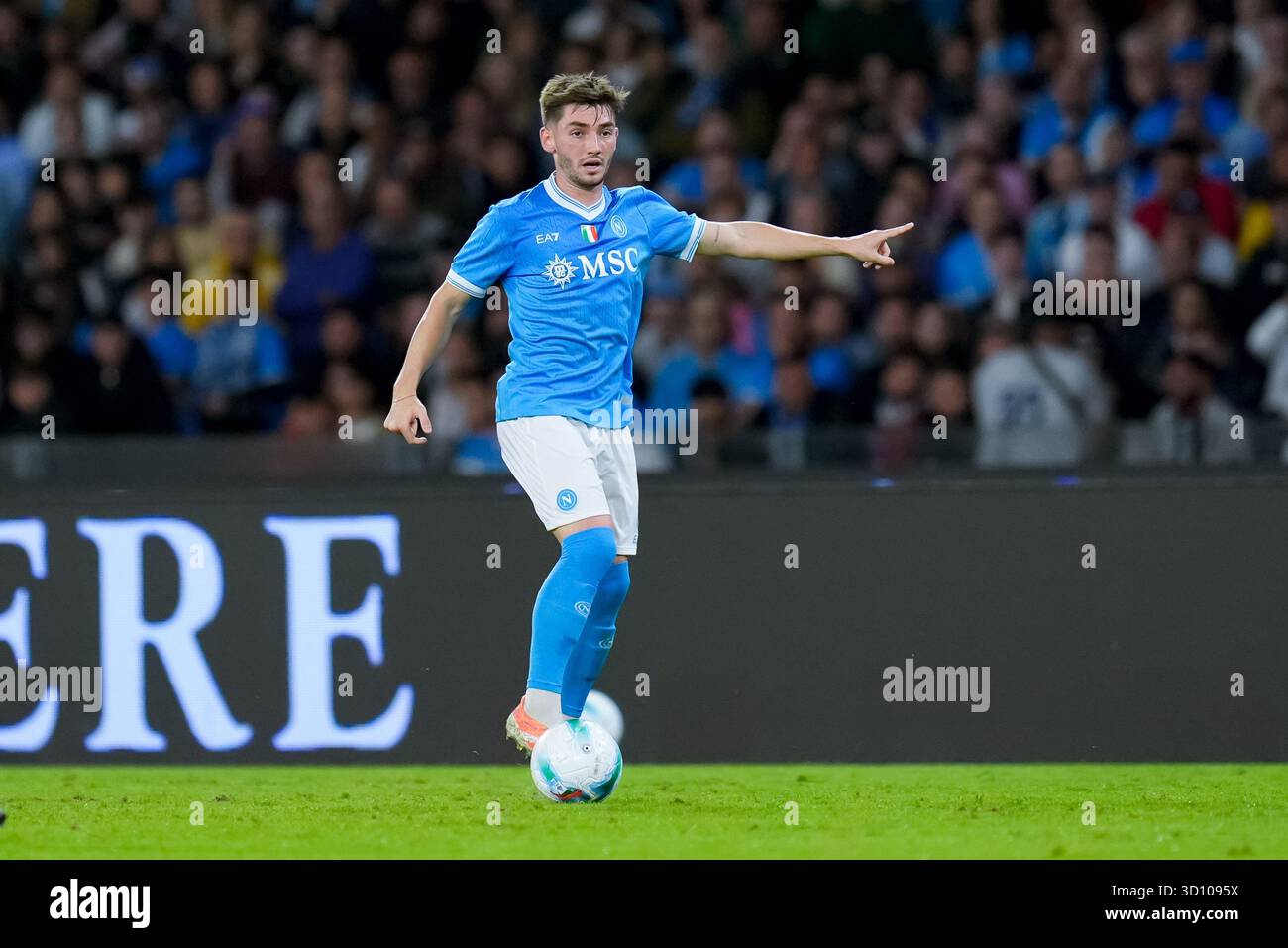 Billy Gilmour of SSC Napoli gestures during the serie Serie A Enilive ...