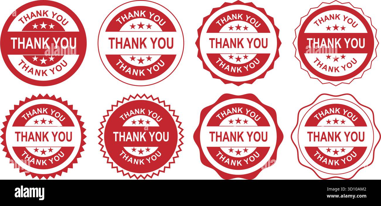 Collection of Thank You Labels and Appreciation Badges for Gratitude ...