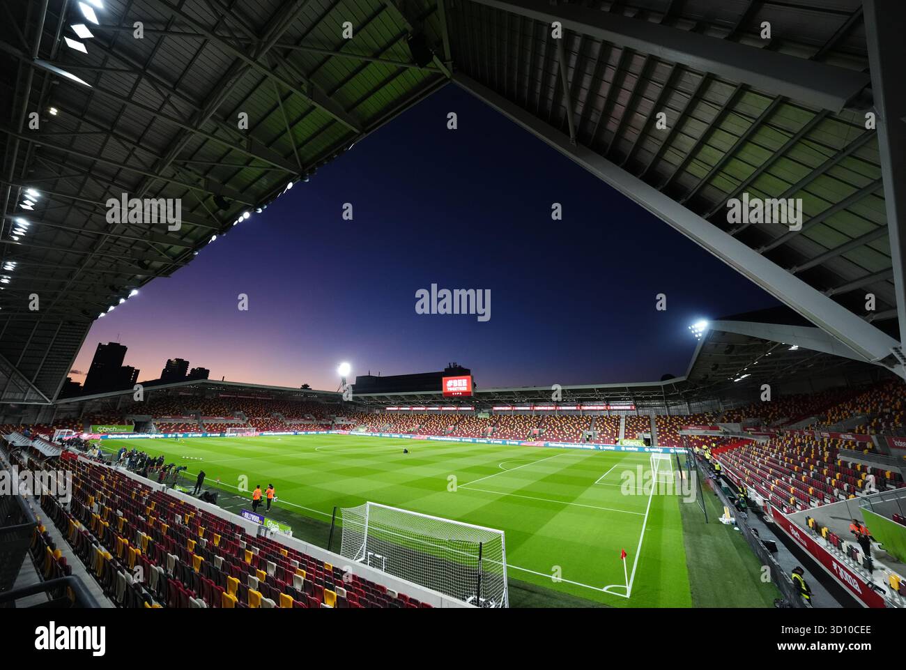 A general view of the pitch and stands ahead of the Premier League ...