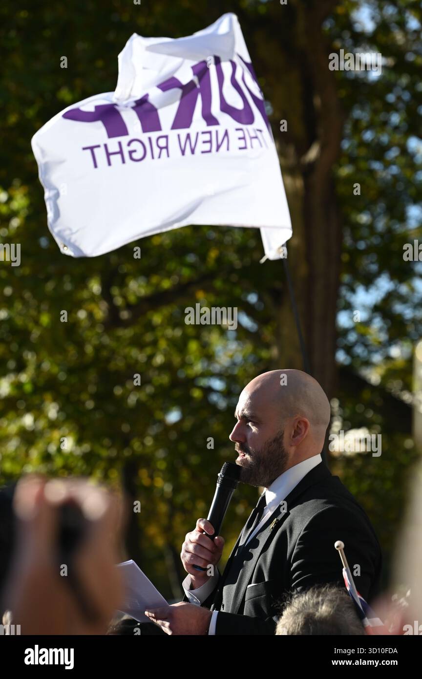 London, United Kingdom. 25, October, 2025. UKIP leader, Nick Tenconi ...