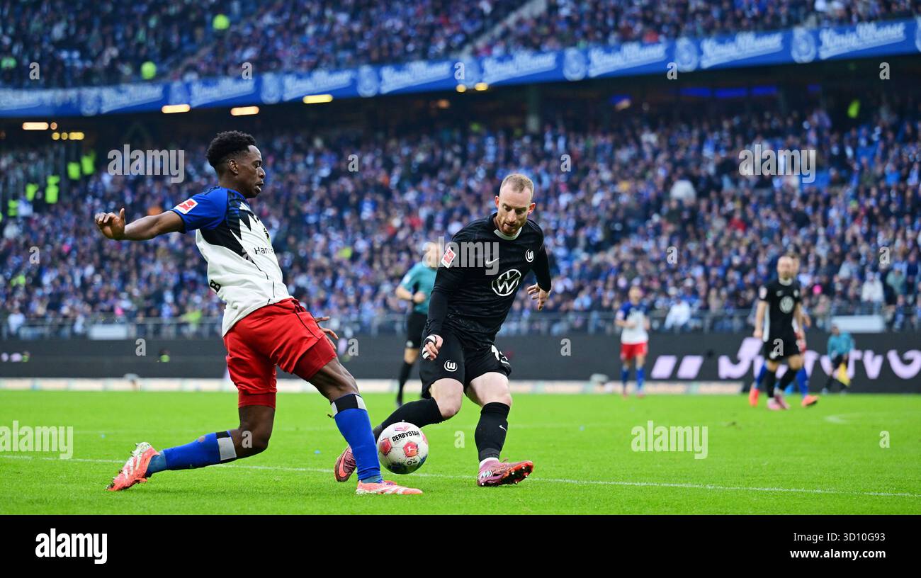 from left: Albert Sambi Lokonga (HSV Hamburg), Maximilian Arnold ...