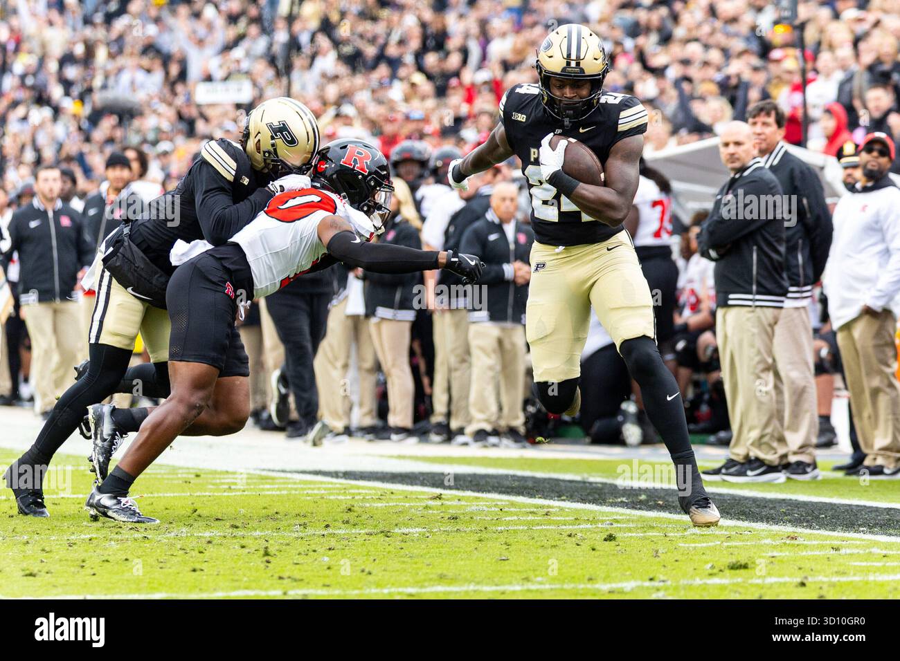 October 25, 2025: Purdue running back Malachi Thomas (24) runs with the ...