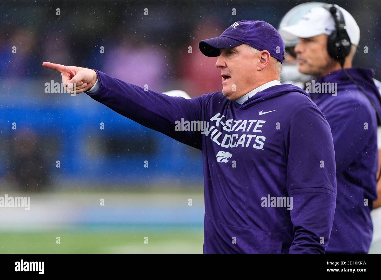Kansas State head coach Chris Klieman watches during the first half of ...
