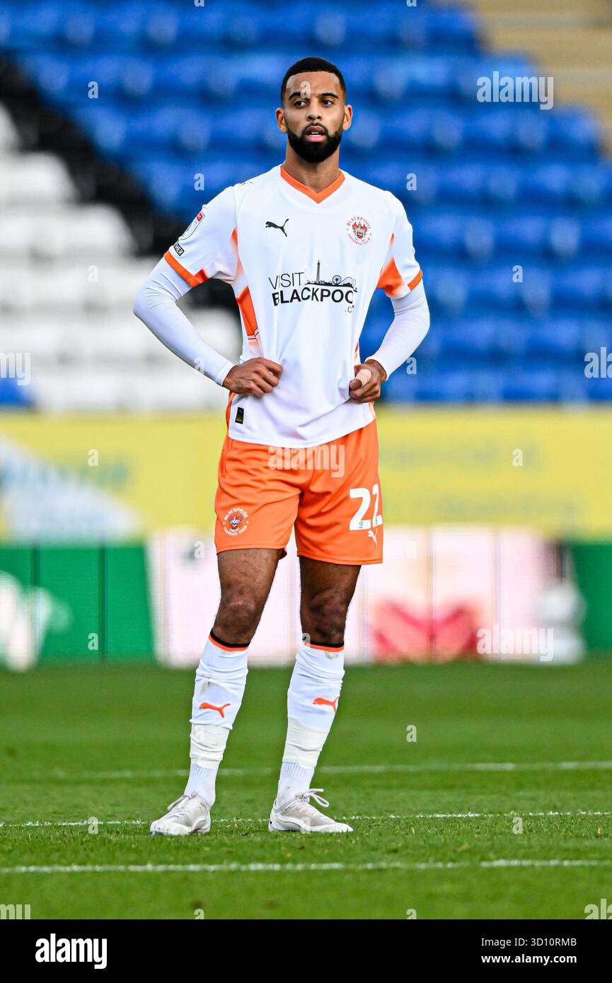 CJ Hamilton (22 Blackpool) looks on during the Sky Bet League 1 match ...