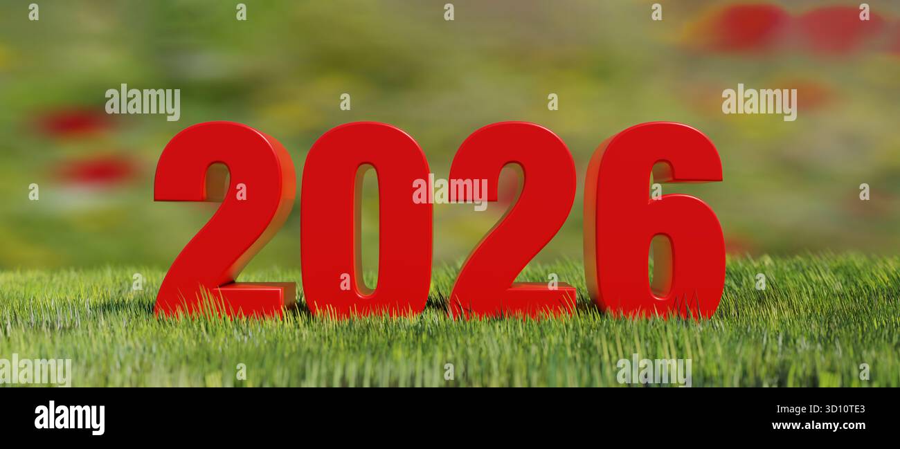 Number 2026 on green hi-res stock photography and images - Alamy