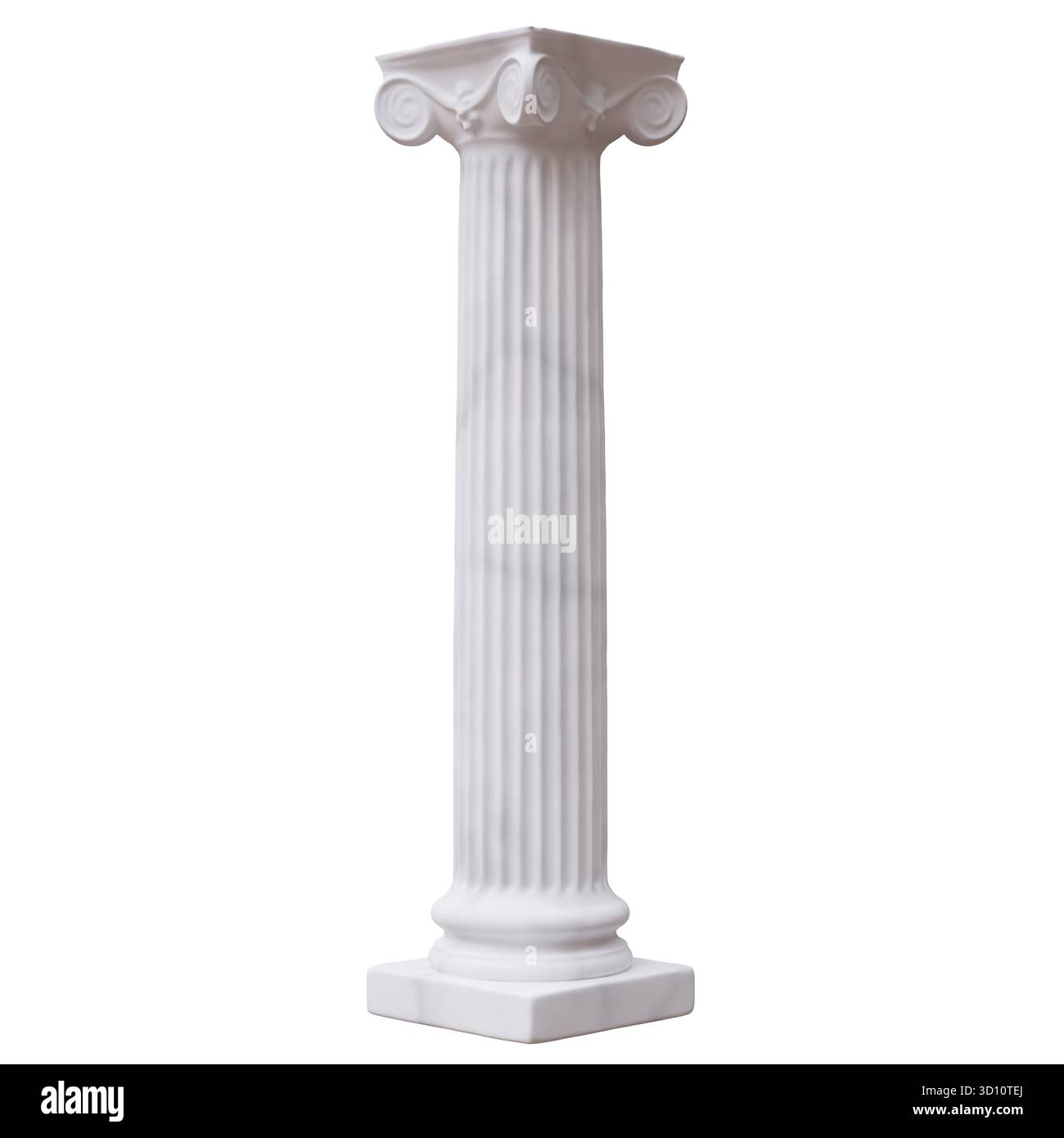 Pillar column ancient Greek isolated on white, Marble pedestal, 3d ...