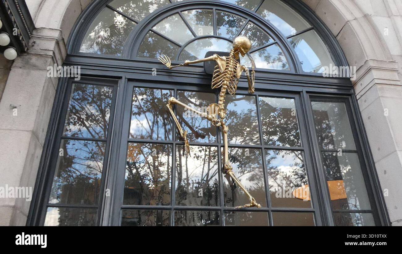 Culver City, California, USA 21st October 2025 Halloween Skeleton at ...