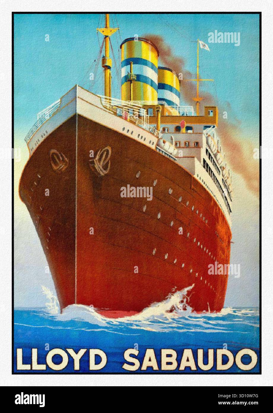 SS Conte Rosso, Lloyd Sabaudo poster by Giovanni Patrone and Cesare ...