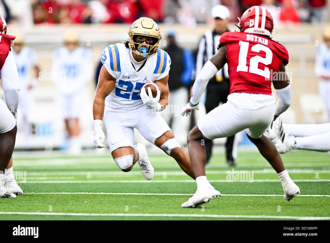 BLOOMINGTON, IN - OCTOBER 25: UCLA Bruins RB Anthony Frias II (22) runs ...