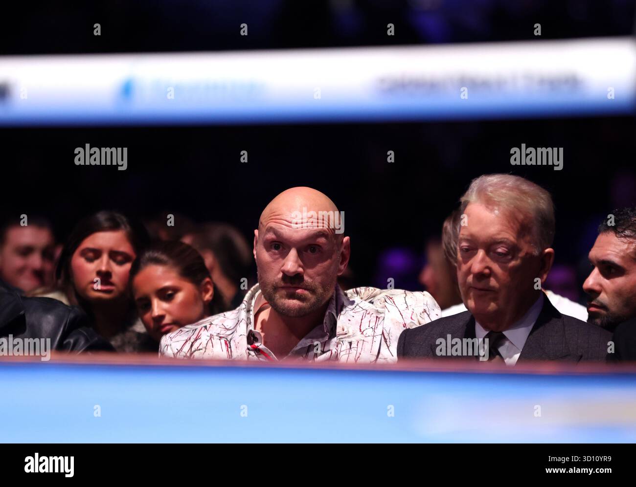 Tyson Fury and Frank Warren in the stands at the O2 arena, London ...