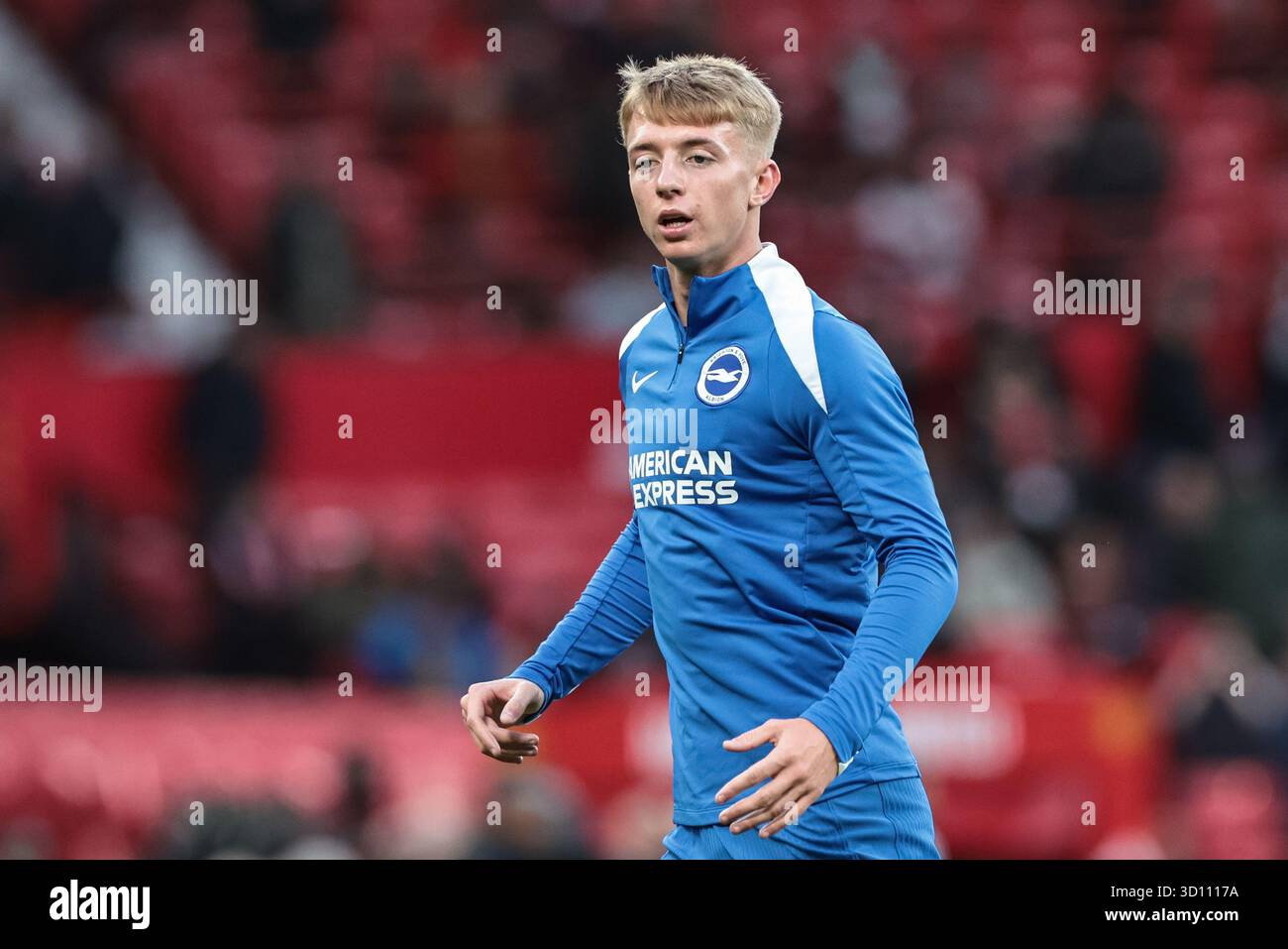 Tom Watson of Brighton & Hove Albion in the pregame warmup session ...