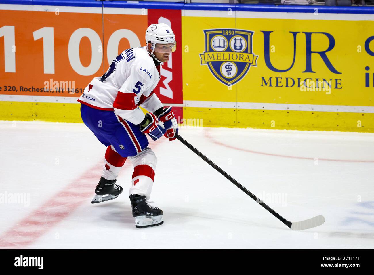 October 24th 2025: Laval Rocket defenseman Nate Clurman (5) skates in ...
