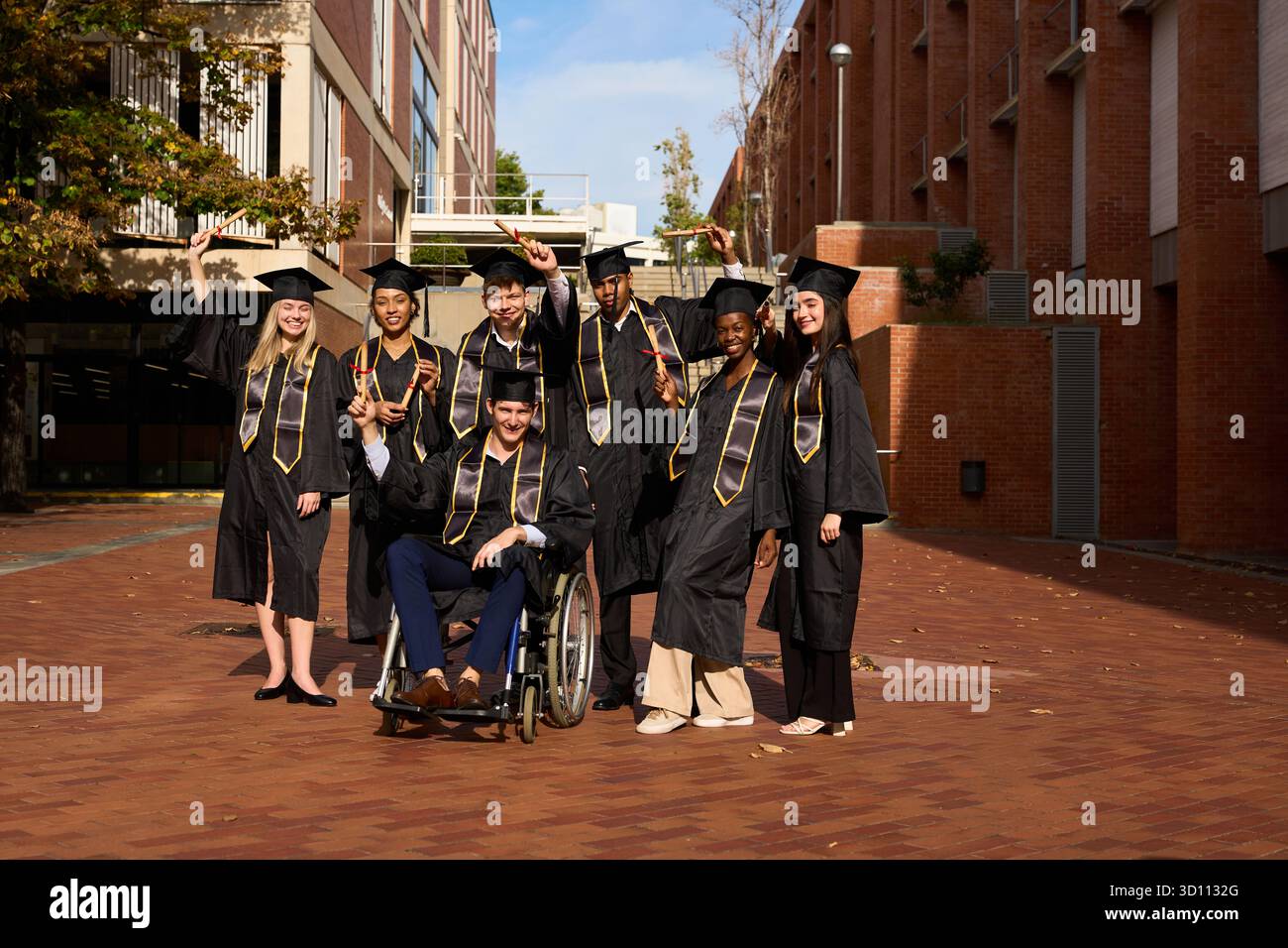 Graduation celebration diverse friends hi-res stock photography and ...