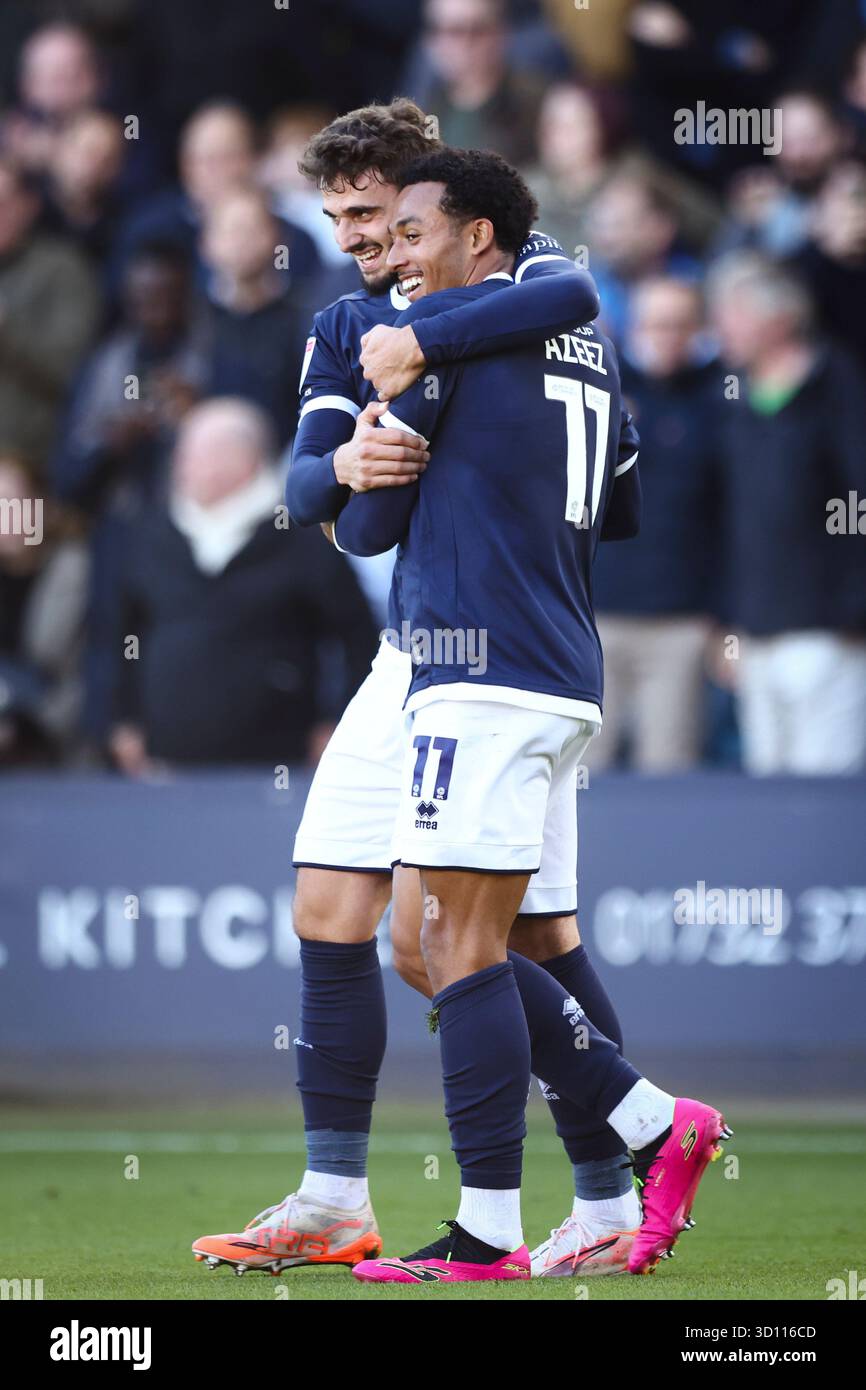 Femi Azeez of Millwall celebrates his goal during the Sky Bet ...
