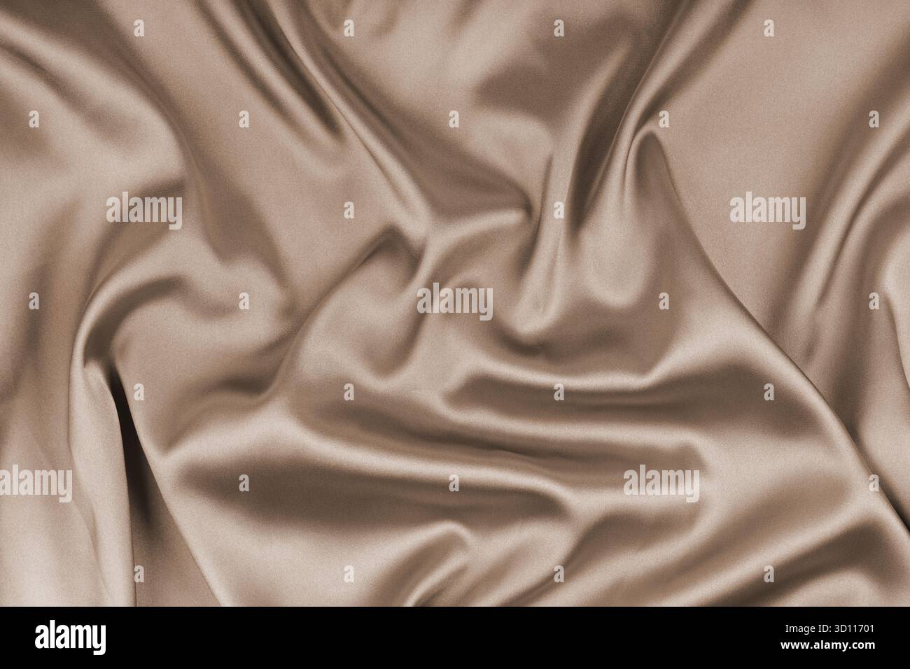 Crumpled, wrinkled beige colored glossy silk satin texture. Shiny ...