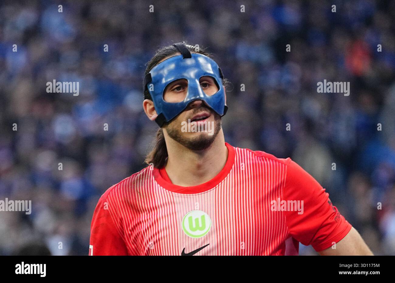 October 25 2025: /Kamil Gradara of VfL Wolfsdurg looks on during a 1 ...