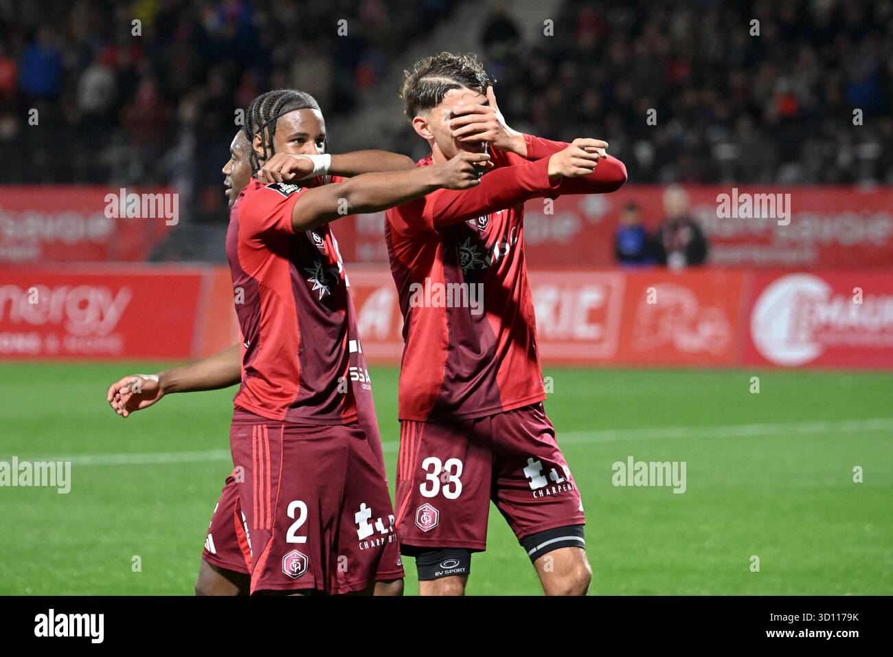 02 Triston ROWE (fca) - 33 Quentin PARIS (fca) during the Ligue 2 BKT ...
