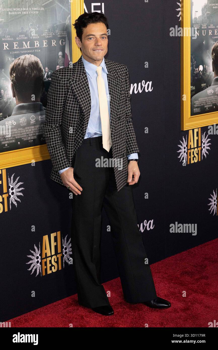 24 October 2025 - Hollywood, California - Rami Malek. "Nuremberg ...