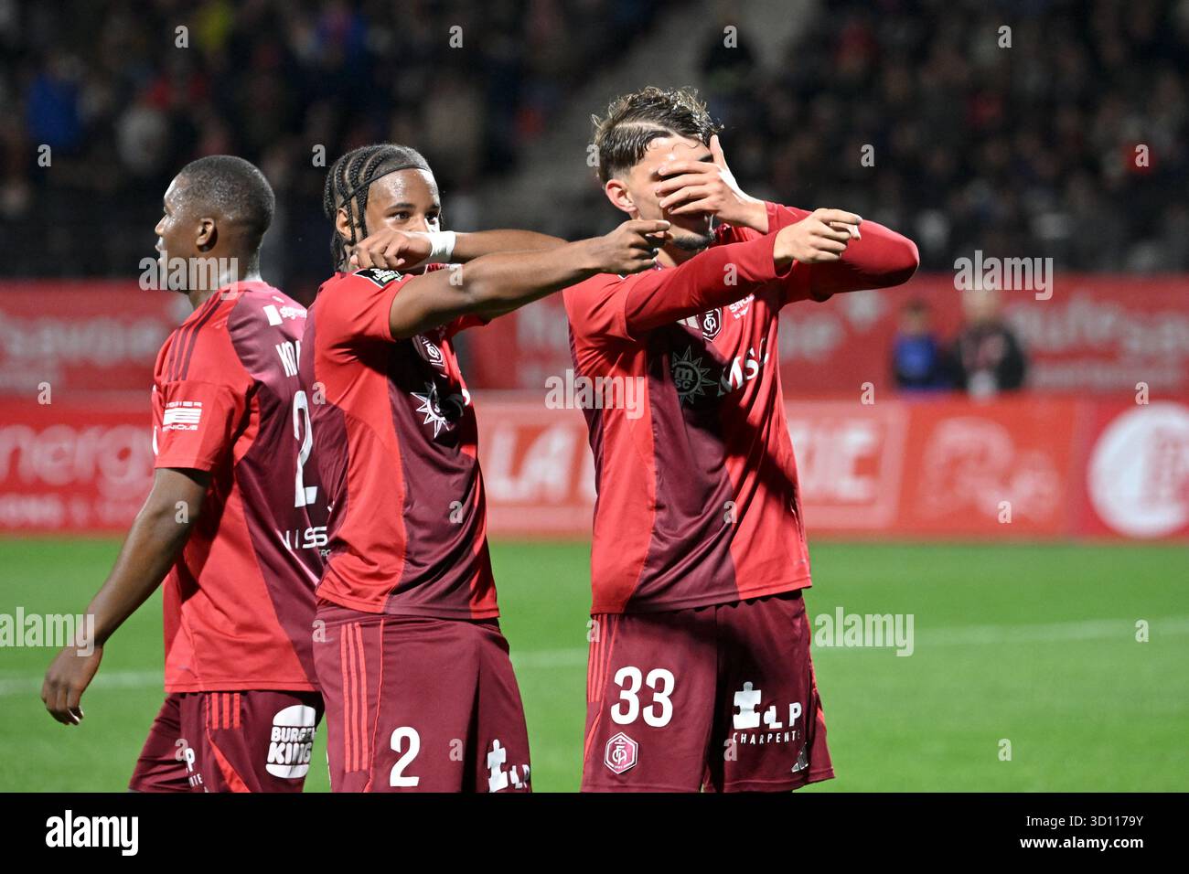 02 Triston ROWE (fca) - 33 Quentin PARIS (fca) during the Ligue 2 BKT ...