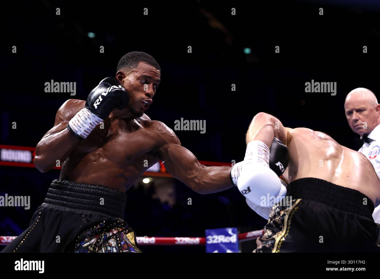 Ezra Taylor (left) and Steed Woodall in the WBA Continental Gold light ...