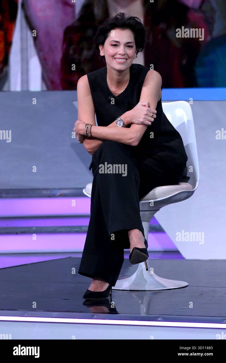 Milan - TV Show "TV Talk" - Rai 3 - Giorgia Surina Stock Photo - Alamy