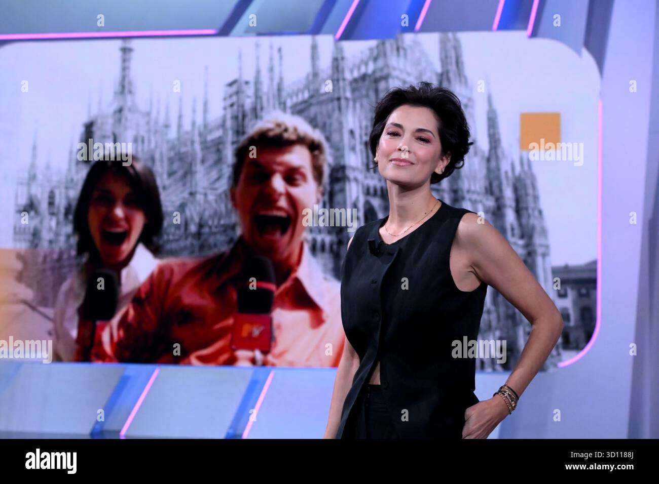 Milan - TV Show "TV Talk" - Rai 3 - Giorgia Surina Stock Photo - Alamy