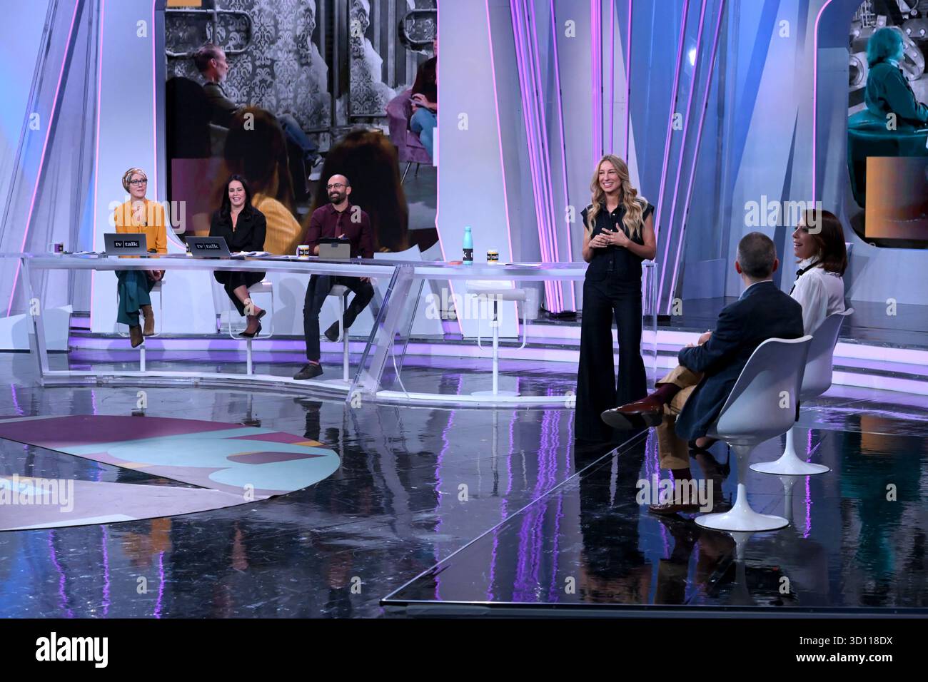 Milan - TV Show "TV Talk" - Rai 3 - Nunzia De Girolamo, Saverio ...