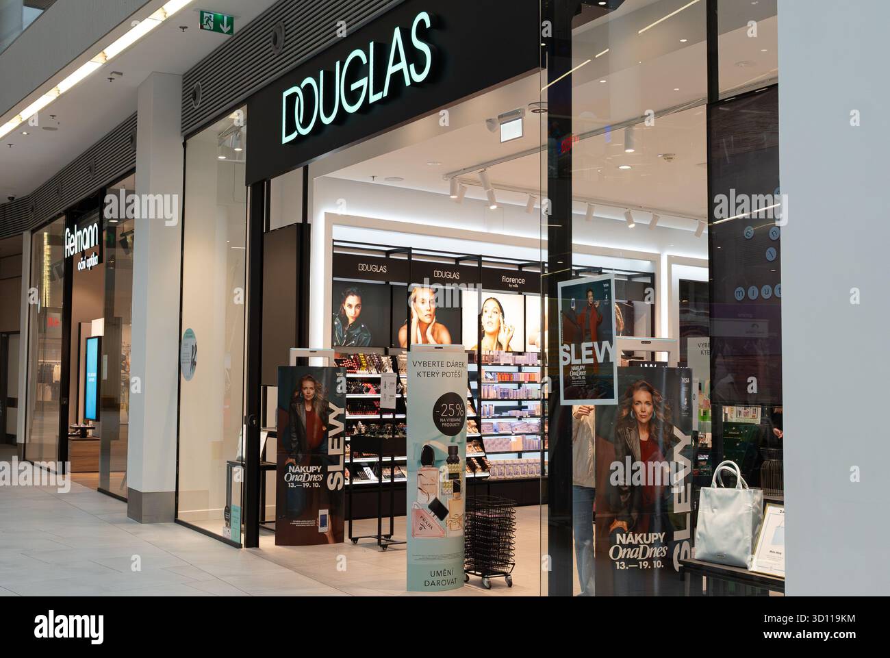 Teplice, Czech Republic October 19, 2025 Douglas cosmetics store front ...