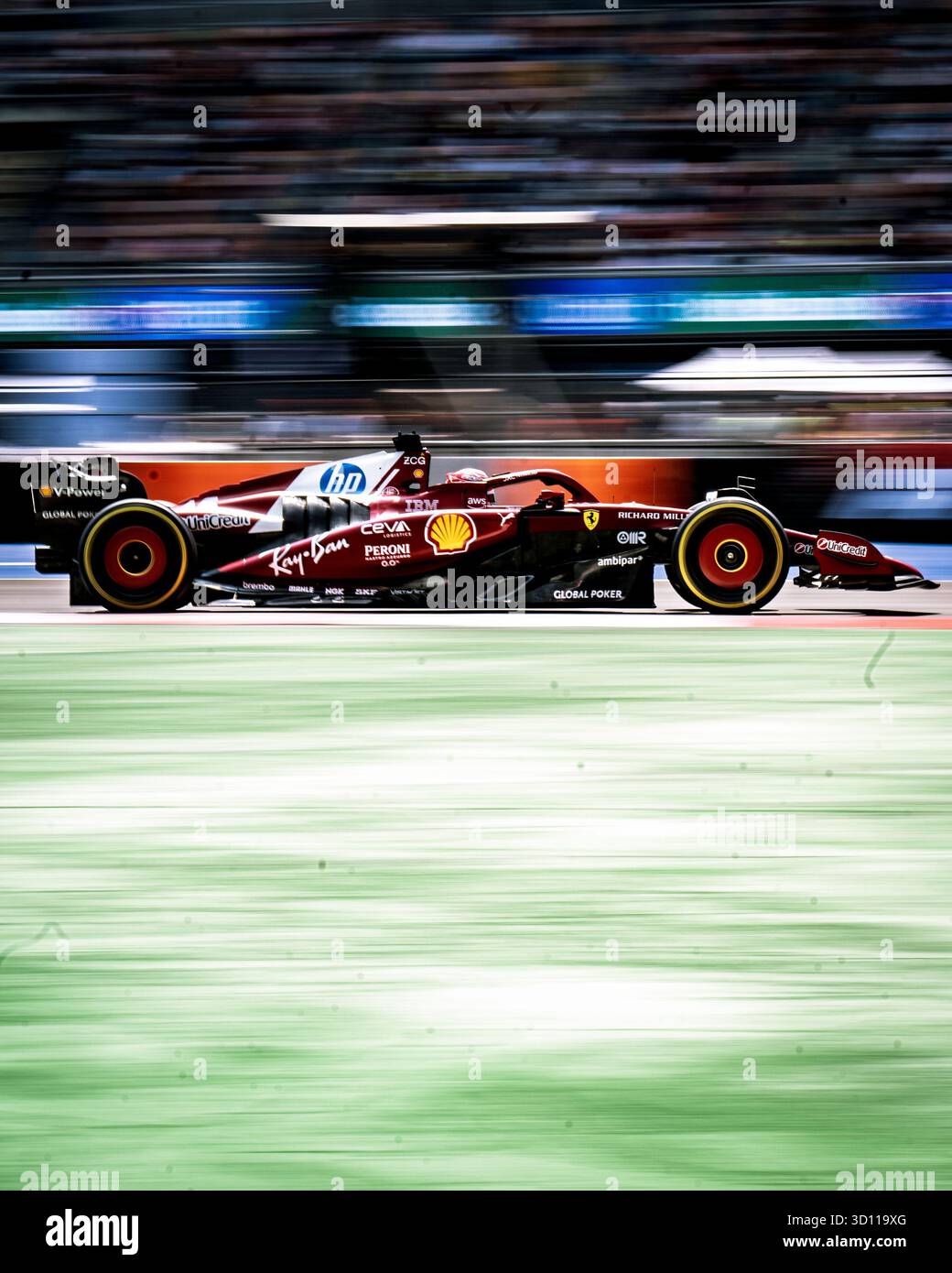 Charles Leclerc driving Ferrari SF-25 during third practice ahead of ...