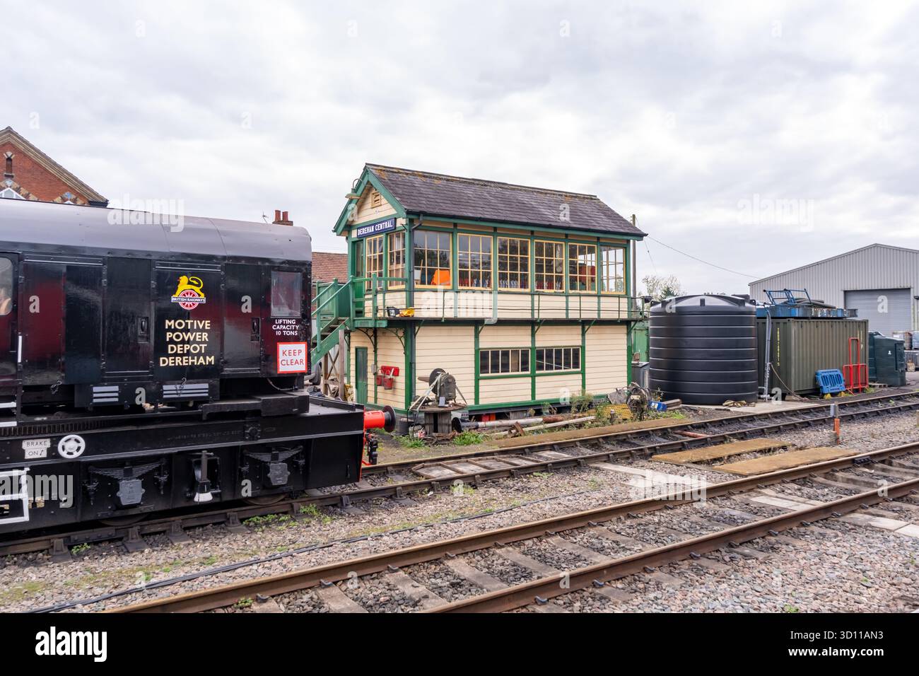 The historic signal house in Dereham on the Mid-Norfolk Railway Stock ...