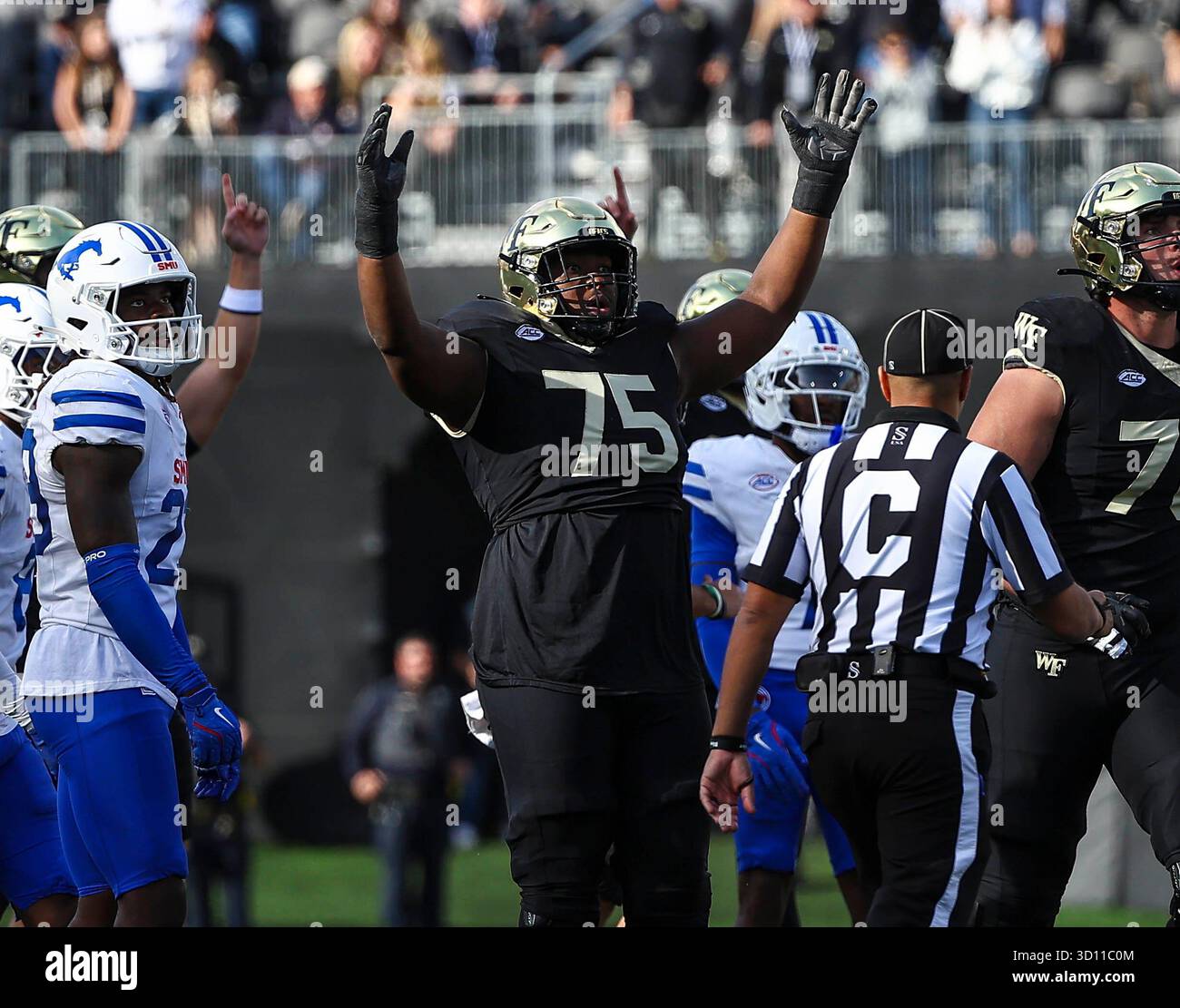 October 25,2025: Wake Forest University offensive lineman Derrell ...