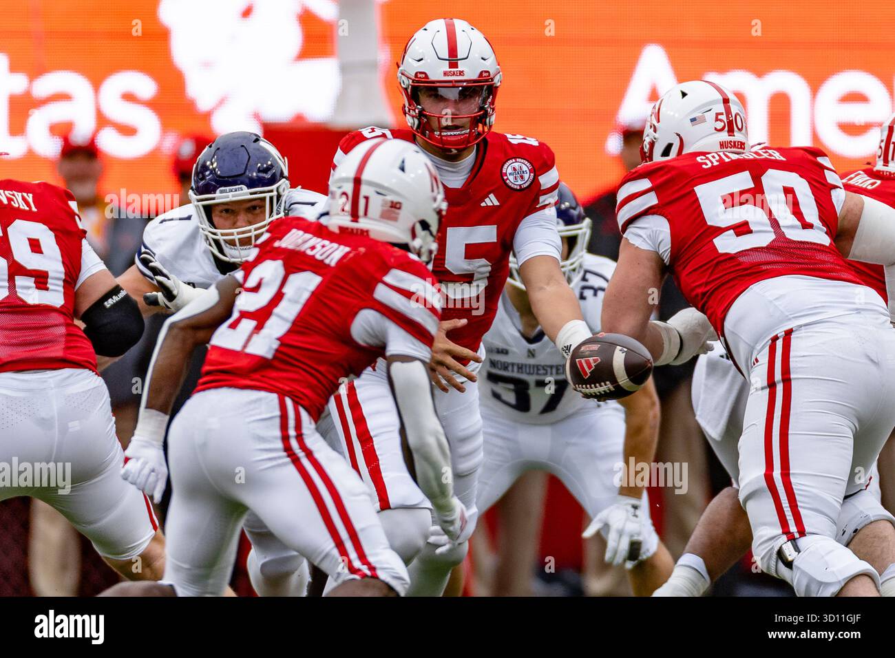 October 25, 2025 Lincoln, NE. U.S. - Nebraska Cornhuskers quarterback ...