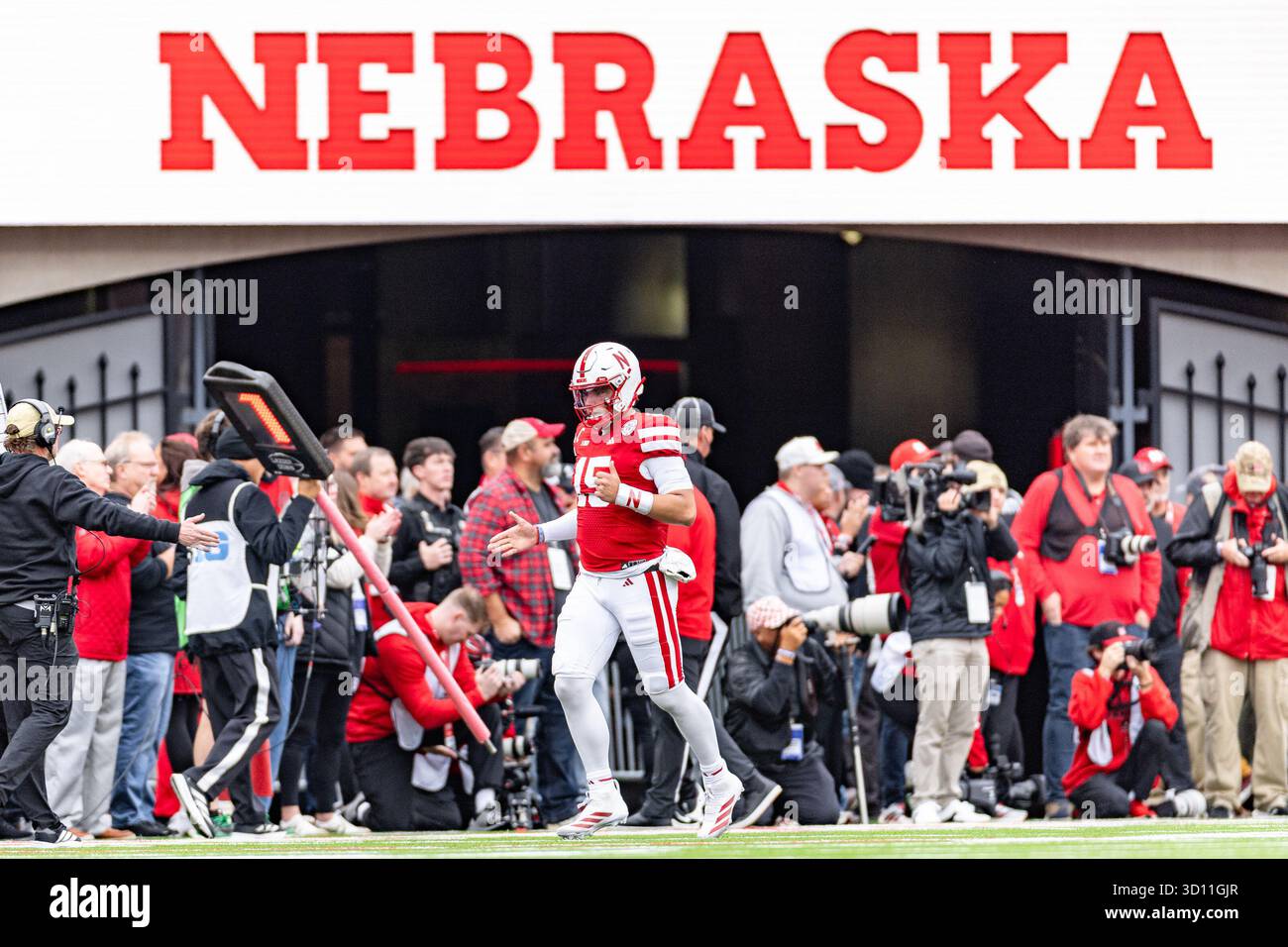 October 25, 2025 Lincoln, NE. U.S. - Nebraska Cornhuskers quarterback ...