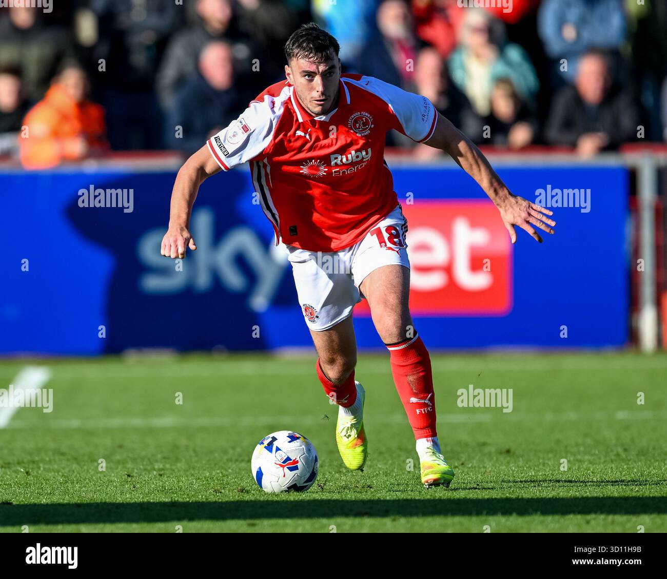 Harrison Holgate of Fleetwood Town during the Sky Bet League 2 match ...