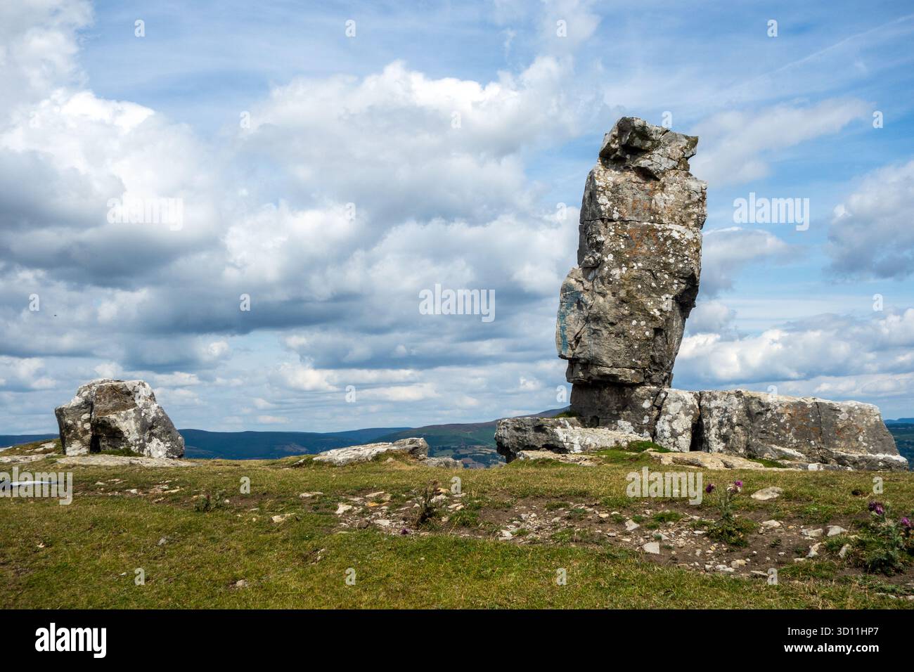 The Lonely Shepherd, a limestone pillar rock formation in the Brecon ...