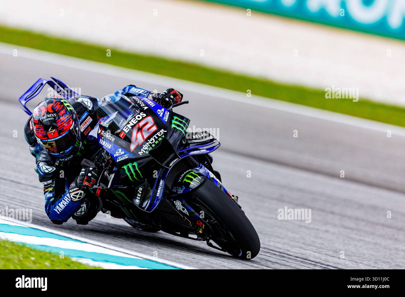 Number 42 Monster Energy Yamaha MotoGP rider Alex Rins during practice ...