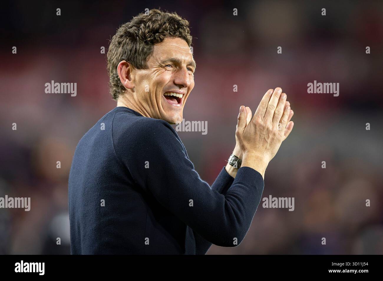 Keith Andrews manager of Brentford celebrates beating Liverpool during ...