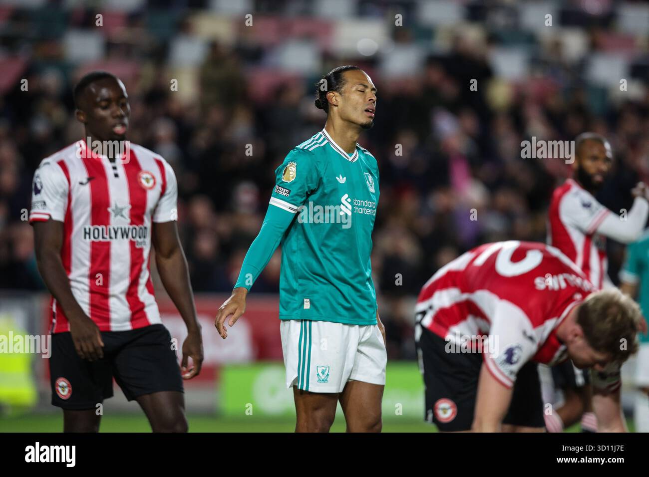 LONDON, UK - 25th Oct 2025: Virgil van Dijk of Liverpool reacts during ...