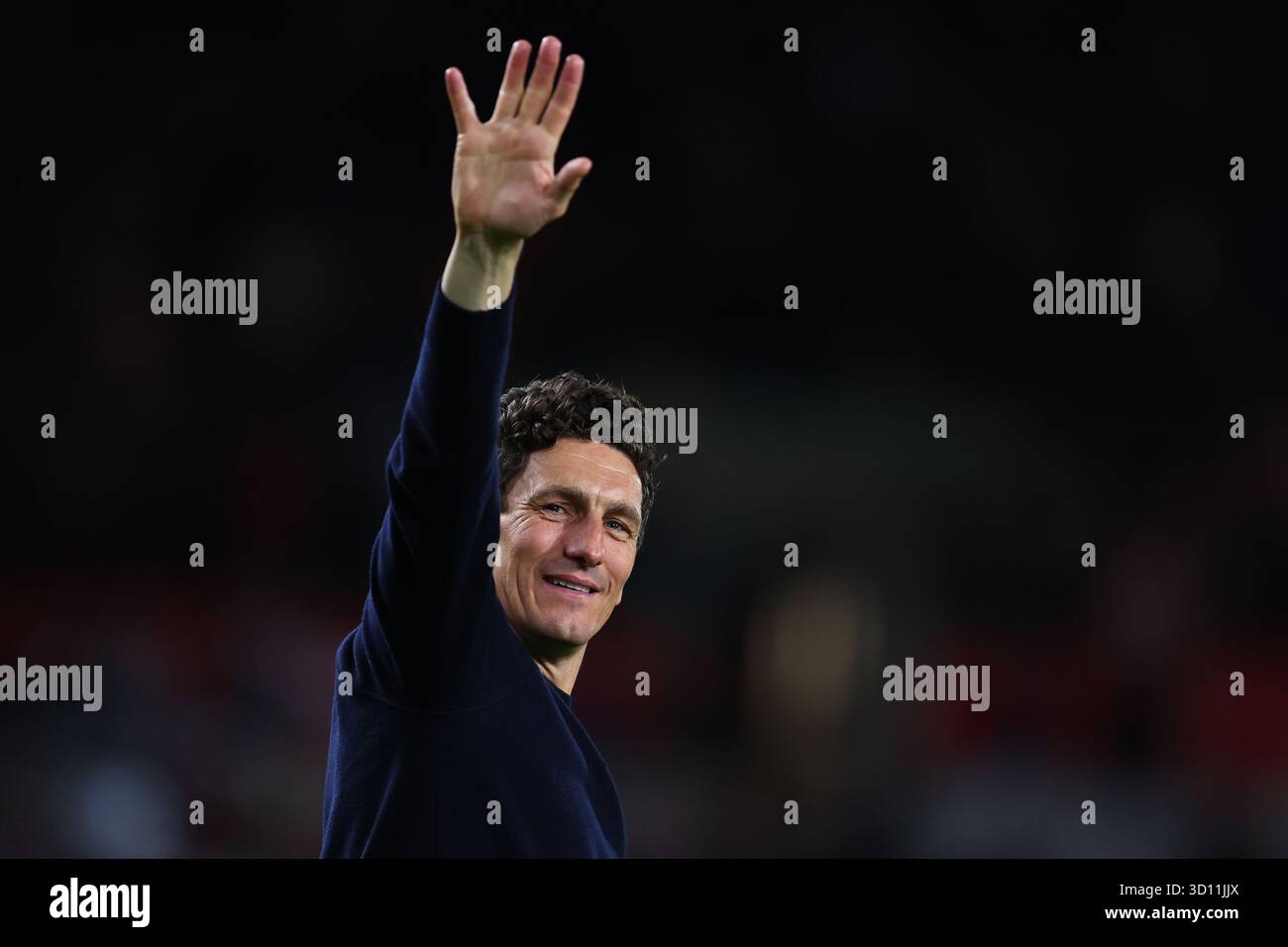 London, England, 25th October 2025. Keith Andrews, Manager of Brentford ...