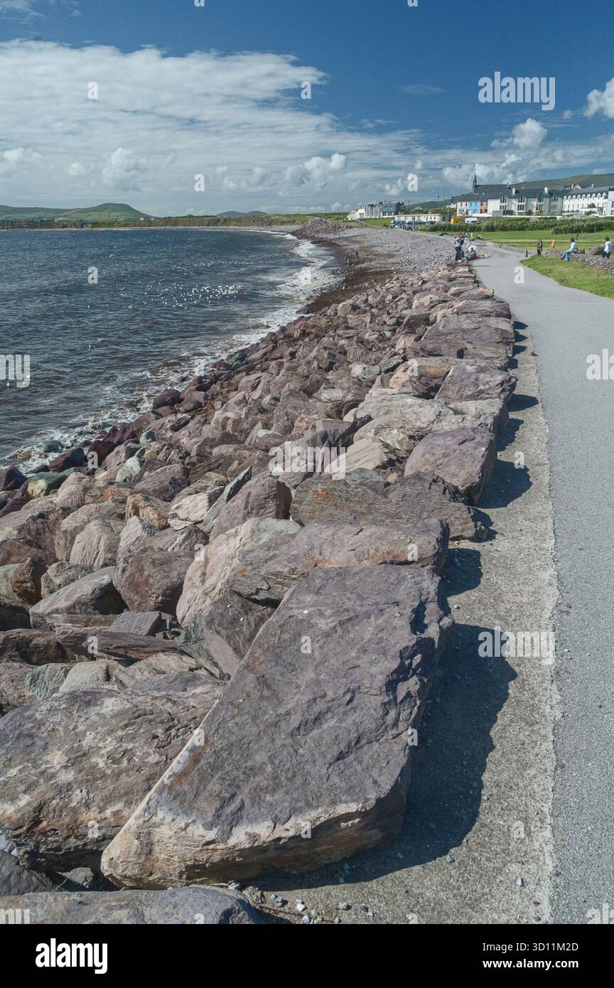 A rocky shoreline of Ballinskelligs Bay in Waterville County Kerry ...