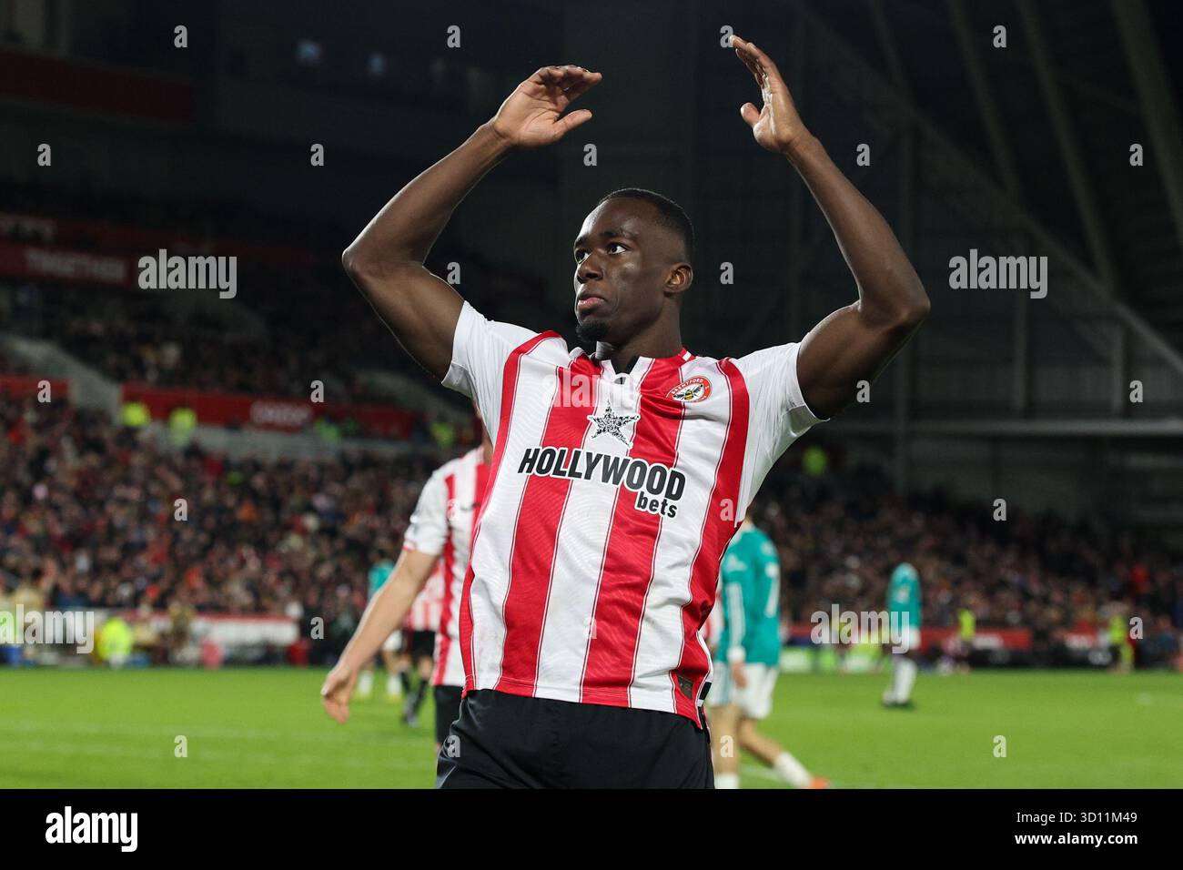 LONDON, UK - 25th Oct 2025: Michael Kayode of Brentford reacts during ...