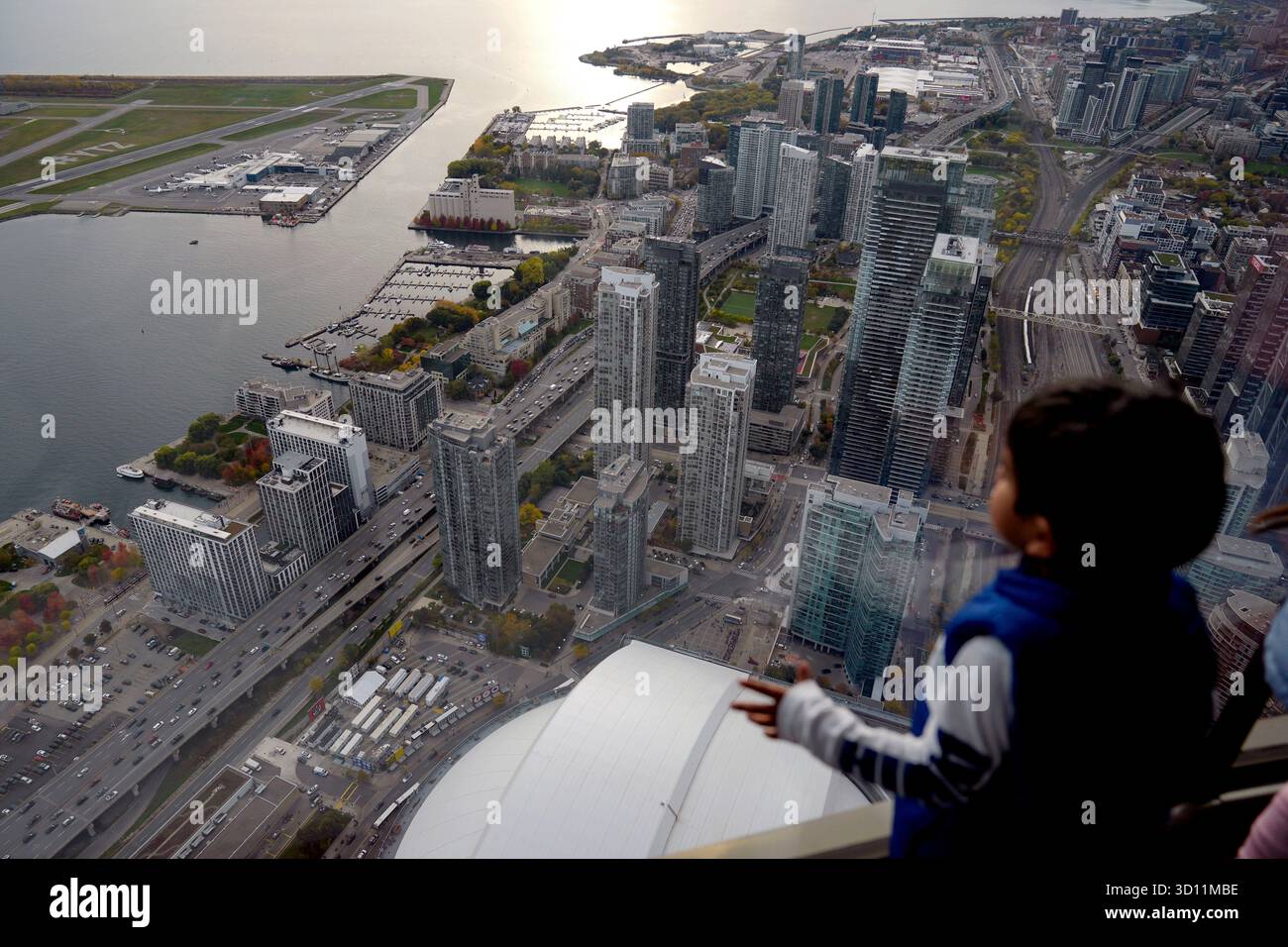 The Rogers Centre is seen from atop the CN Tower prior Game 2 of ...