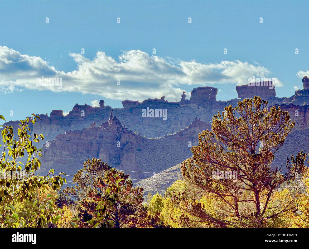 Holy City formation seen on highway Cody to Yellowstone National Park ...
