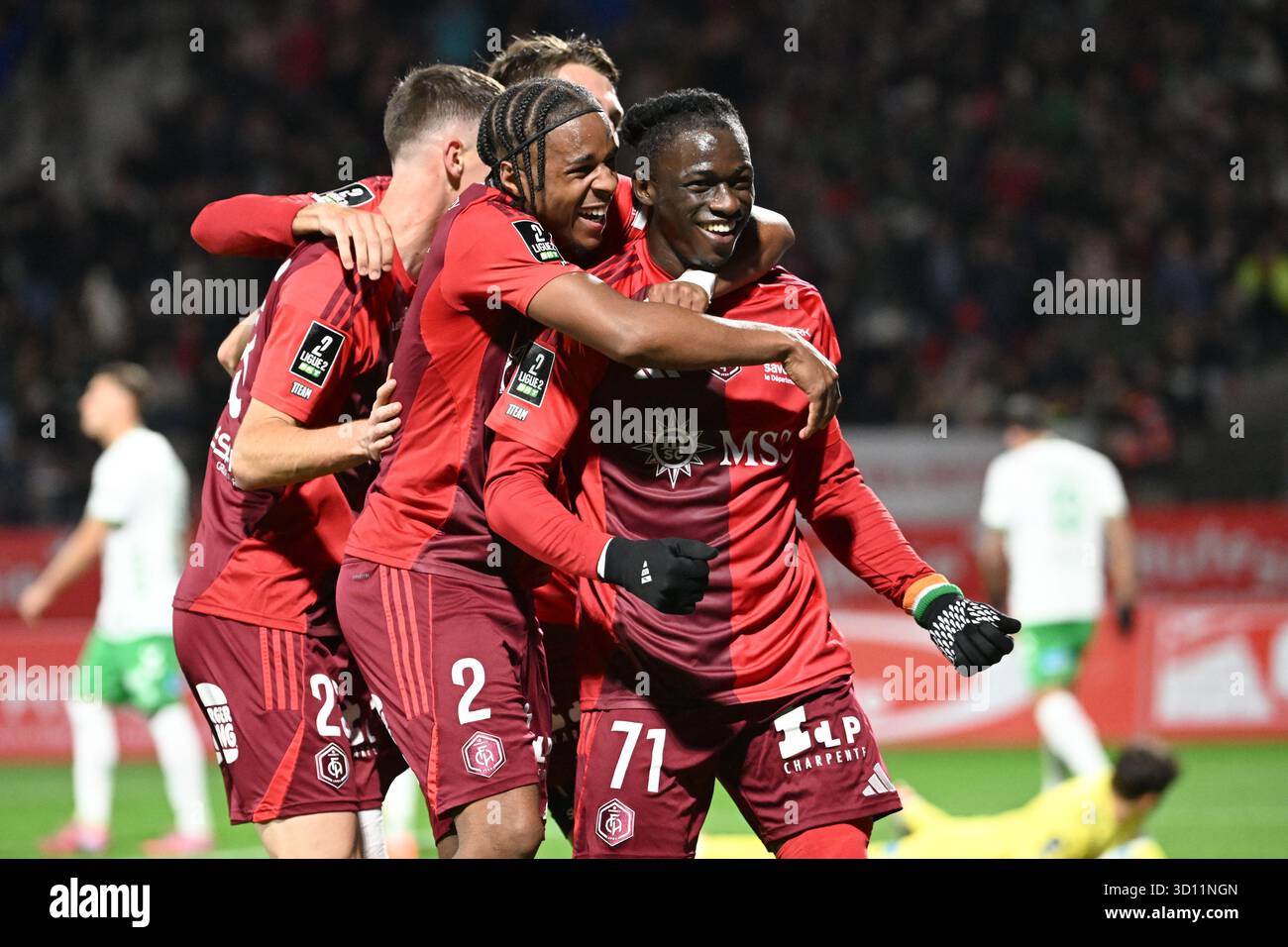 02 Triston ROWE (fca) - 71 Ben Hamed TOURE (fca) during the Ligue 2 BKT ...
