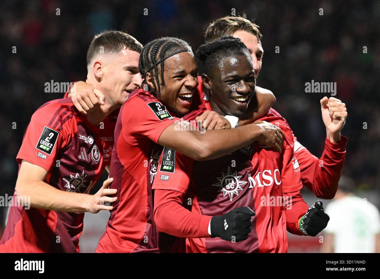 02 Triston ROWE (fca) - 71 Ben Hamed TOURE (fca) during the Ligue 2 BKT ...