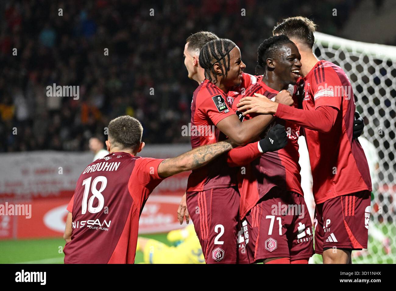 02 Triston ROWE (fca) - 71 Ben Hamed TOURE (fca) during the Ligue 2 BKT ...