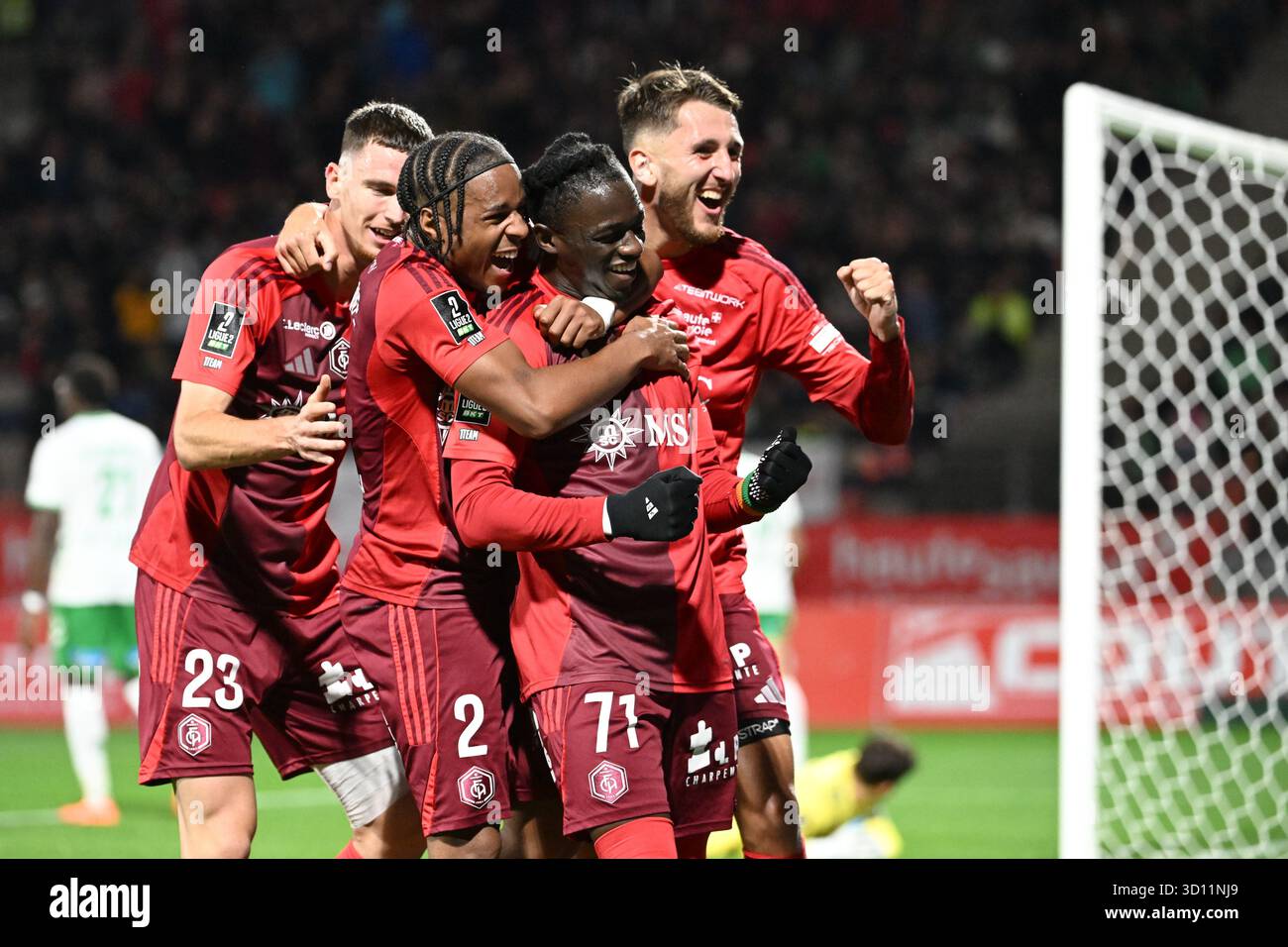 02 Triston ROWE (fca) - 71 Ben Hamed TOURE (fca) during the Ligue 2 BKT ...