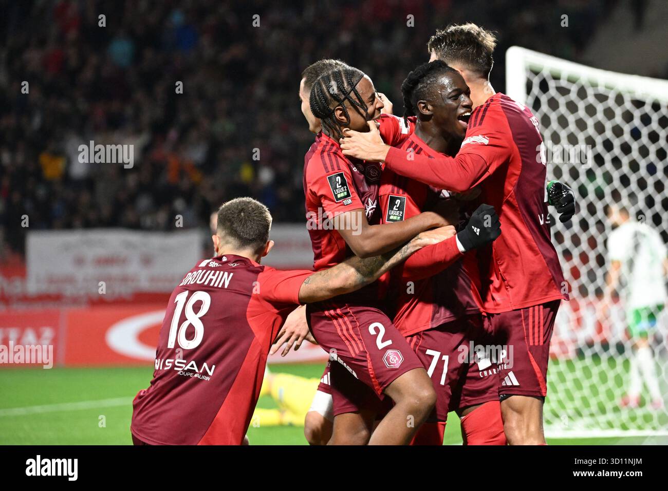 02 Triston ROWE (fca) - 71 Ben Hamed TOURE (fca) during the Ligue 2 BKT ...