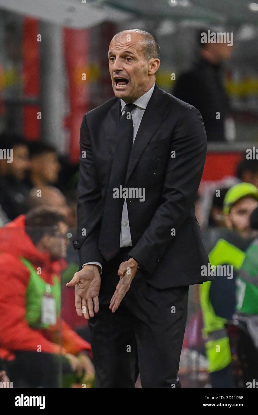Head Coach Massimiliano Allegri (Milan) during AC Milan vs Pisa SC ...