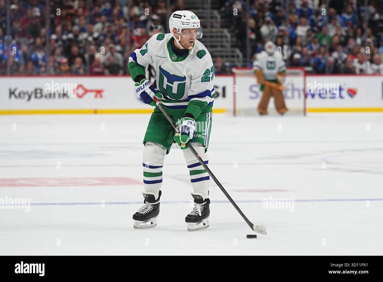 Carolina Hurricanes left wing Nikolaj Ehlers (27) in overtime of an NHL ...